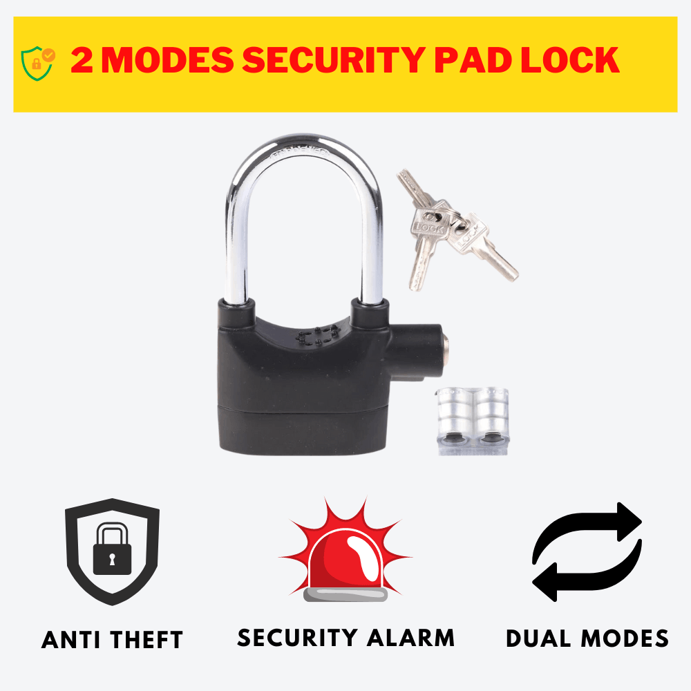 2 Modes Security Pad Lock With Smart Alarm – GadgetsCay