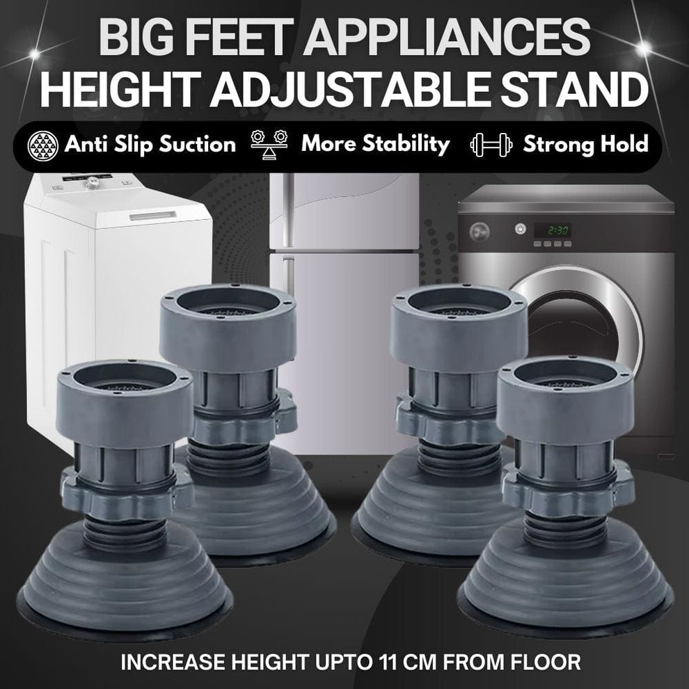 New Big Feet Adjustable Height Appliances FootPads (Pack Of 4) – GadgetsCay