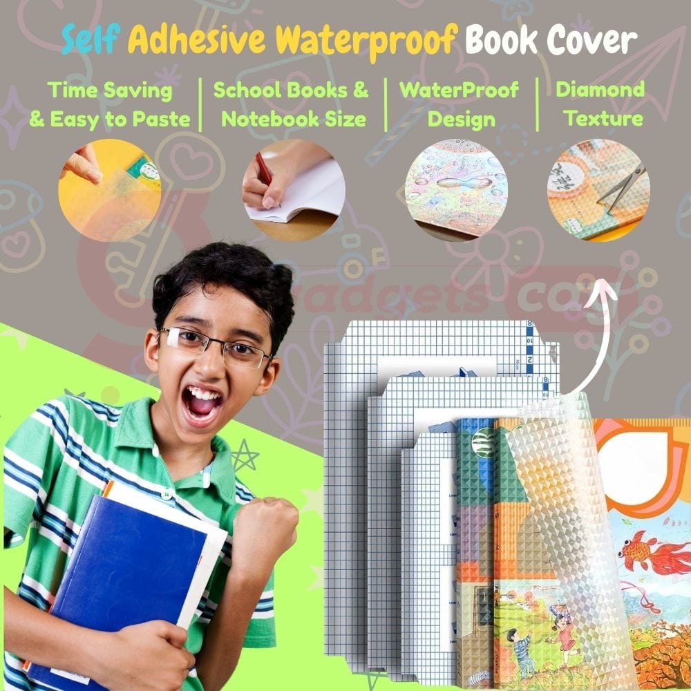 Self Adhesive Transparent Book Cover (Pack Of 30)