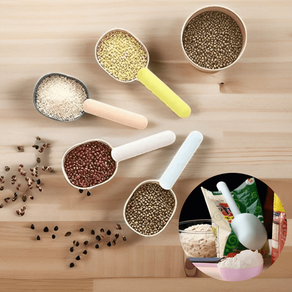 Multipurpose Kitchen Scoop With Clip (Pack Of 4)